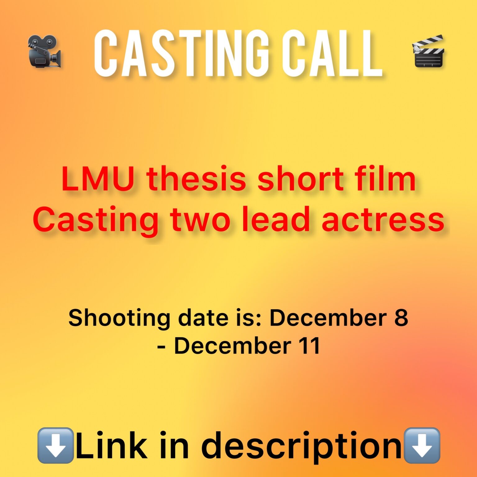 Casting call short film Diana - Michelle Danner Acting Studio